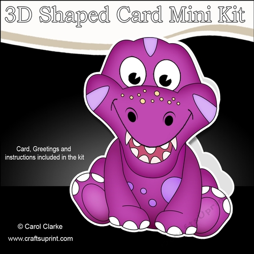 3D Shaped Card Kit - Cute Little Bobosaur Dino - CUP919039_359 ...