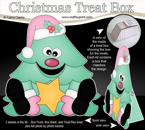 3D Christmas Treat Box Gift Set Mini Kit - Fun Christmas Tree has an ...
