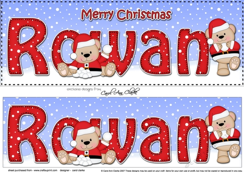 Large DL Merry Christmas ROWAN 3D decoupage - CUP923192_359 | Craftsuprint