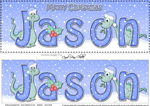 Large DL Merry Christmas JASON 3D decoupage - CUP923944_359 | Craftsuprint