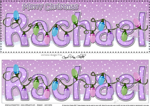 Large DL Merry Christmas RACHAEL 3D decoupage - CUP923949_359 ...