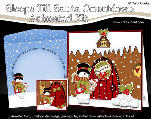 3D Animated Sleeps Till Santa Christmas Gingerbread House Countdown ...