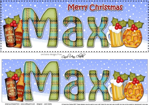 Large DL Merry Christmas MAX 3D decoupage - CUP925699_359 | Craftsuprint