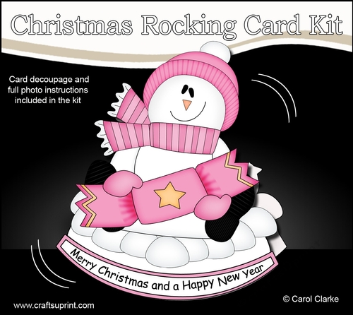 3D Shaped Rocking Christmas Card Mini Kit - Snowman Rio has an Xmas ...