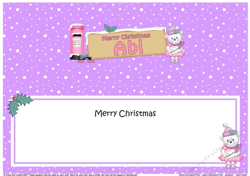 Large DL Merry Christmas ABI insert - CUP929248_359 | Craftsuprint