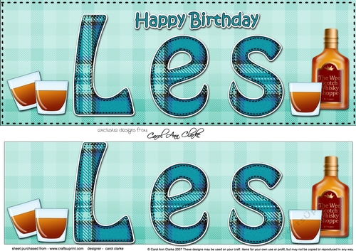 Large DL Happy Birthday LES 3D decoupage - CUP929497_359 | Craftsuprint