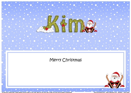 Large DL Merry Christmas KIM insert - CUP930088_359 | Craftsuprint