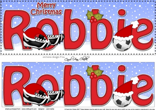 Large DL Merry Christmas ROBBIE 3D decoupage - CUP934684_359 | Craftsuprint