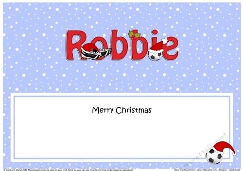 Large DL Merry Christmas ROBBIE insert - CUP934692_359 | Craftsuprint