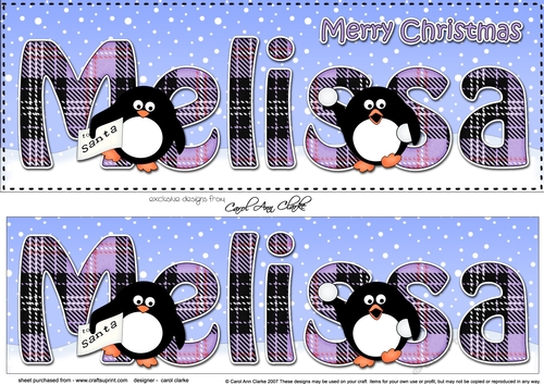 Large DL Merry Christmas MELISSA 3D decoupage - CUP934967_359 ...