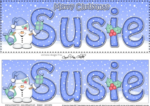 Large DL Merry Christmas SUSIE 3D decoupage - CUP935709_359 | Craftsuprint