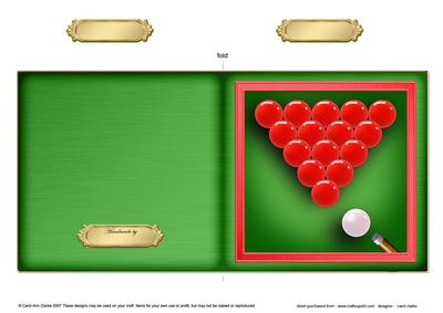 Snooker Cut and Fold Card - CUP95466_359 | Craftsuprint