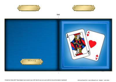 Playing Cards Cut and Fold Card - CUP95475_359 | Craftsuprint