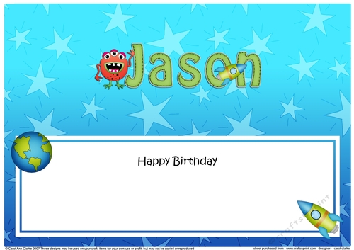 Large DL Happy Birthday JASON insert - CUP954777_359 | Craftsuprint
