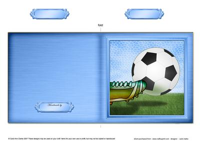 Football Cut and Fold Card - CUP95483_359 | Craftsuprint