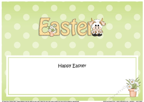 Large DL Happy EASTER insert - CUP954989_359 | Craftsuprint