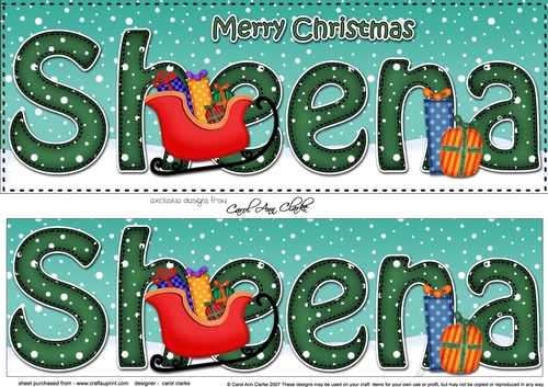 Large DL Merry Christmas SHEENA 3D decoupage - CUP955363_359 | Craftsuprint