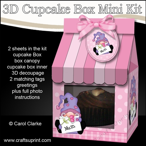 3D Mothers Day Mini Milk Carton Cupcake Treat Box Mini Kit - Cute ...