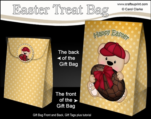 3D Easter Gift Bag Mini Kit - Cute Little Teddy Bear - CUP959535_359 ...