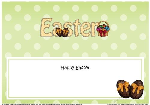 Large DL Happy EASTER insert - CUP960945_359 | Craftsuprint