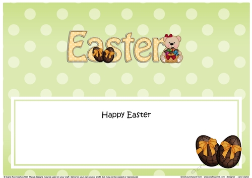 Large DL Happy EASTER insert - CUP961579_359 | Craftsuprint