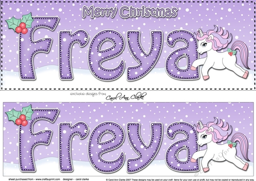 Large DL Merry Christmas FREYA 3D decoupage - CUP961872_359 | Craftsuprint