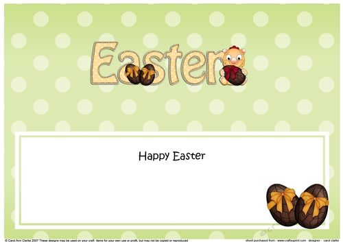 Large DL Happy EASTER insert - CUP962618_359 | Craftsuprint