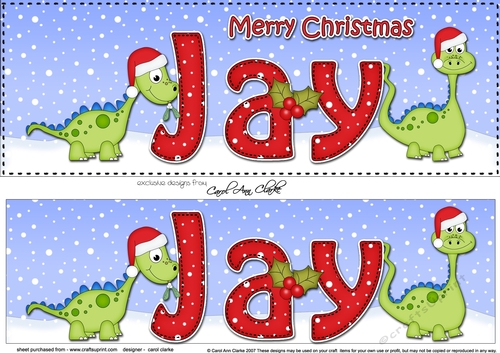 Large DL Merry Christmas JAY 3D decoupage - CUP963127_359 | Craftsuprint