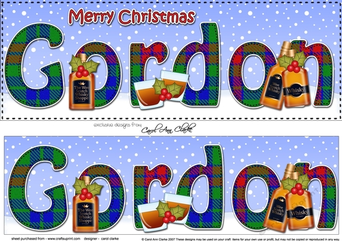Large DL Merry Christmas GORDON 3D decoupage - CUP976217_359 | Craftsuprint