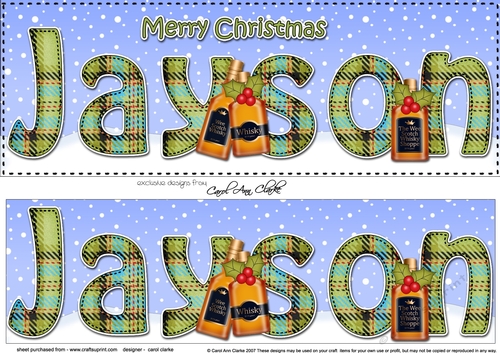 Large DL Merry Christmas JAYSON 3D decoupage - CUP977129_359 | Craftsuprint