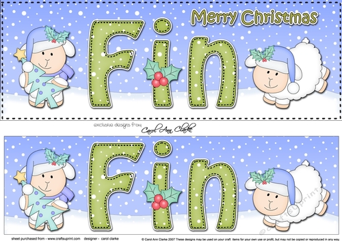 Large DL Merry Christmas FIN 3D decoupage - CUP980873_359 | Craftsuprint