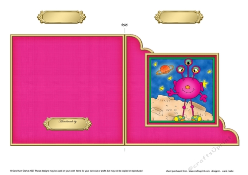 Out of this World Aliens Cut and Fold Corner Card - CUP981887_359 ...