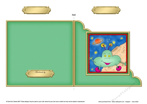 Out of this World Aliens Cut and Fold Corner Card - CUP981889_359 ...