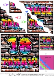 Graffiti 18th Birthday Wavy Corner side stacker - Photo by CAROL LODGE