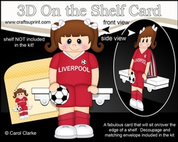 3D On the Shelf Card Kit - Little Footballer Jenice Plays for Liverpool ...
