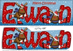 Large DL Christmas EWAN Rudolph 3D decoupage - Photo by Joyce Watson