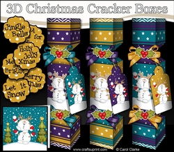 3D Christmas Cracker Boxes Snowballing Snowman Sam & Friend - Photo by ...