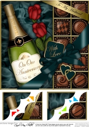 8x8 To My Husband On Our Anniversary Champers, Chocs & Roses - Photo by ...