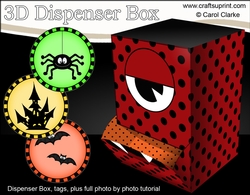 3D Fun Halloween Dispenser Box Mini Kit - Scary Monster Phantom - Photo ...