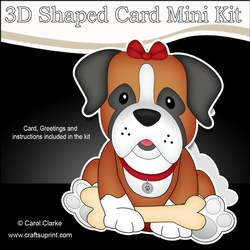 3D Shaped Card Kit - Little Boxer Dog Missy - Photo by Marion Kimberley ...