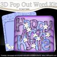 3D 60th Birthday Flowers Pop Out Word Card - CUP556361_359 | Craftsuprint