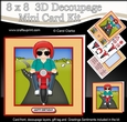 8 x 8 Mini Kit with 3d Decoupage - Lizette Rides her Motor Scooter ...