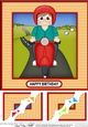 8 x 8 Scalloped Corner Topper - Little Motorbike Rider - CUP945242_359 ...