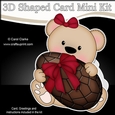 3D Shaped Card Mini Kit - Cute Teddy Bear has an Easter Egg - CUP954321 ...