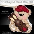 3D Shaped Card Mini Kit - Cute Teddy Bear has an Easter Egg - CUP954321 ...