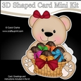 3D Shaped Card Mini Kit - Cute Teddy Bear has an Easter Egg - CUP954321 ...