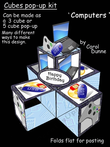 Cube pop-ups Computers - CUP1070085_173 | Craftsuprint
