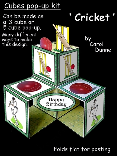 Pop-up cube Cricket - CUP1072399_173 | Craftsuprint