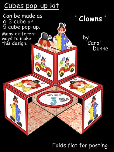 Cube pop-up Clowns - CUP1072568_173 | Craftsuprint