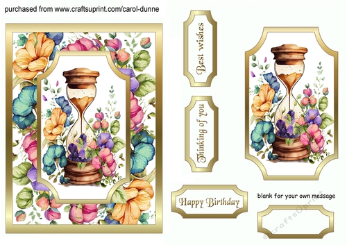 Floral hourglass - CUP1199894_173 | Craftsuprint